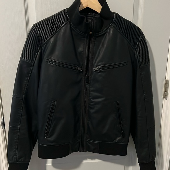 Express | Jackets & Coats | Express Mens Faux Leather Bomber Jacket ...